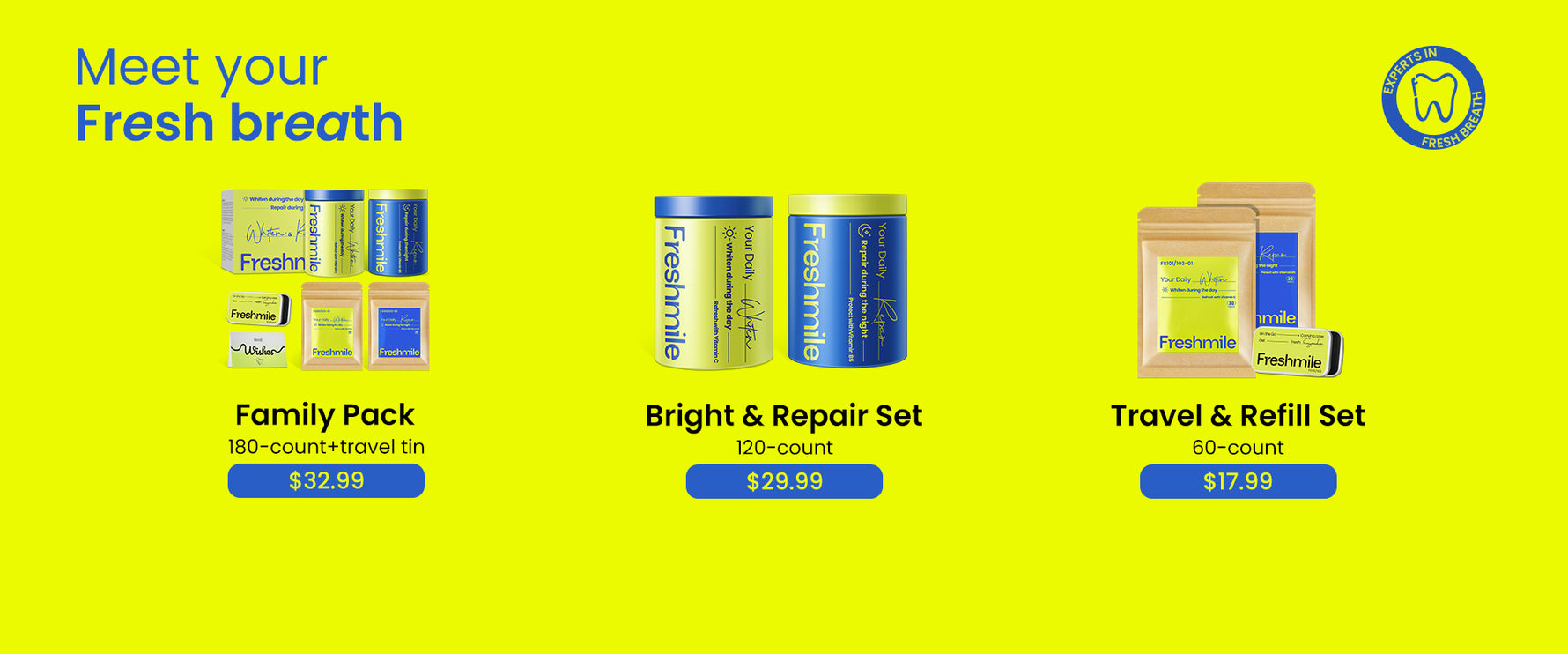 Freshmile Toothpaste Tablets Kit